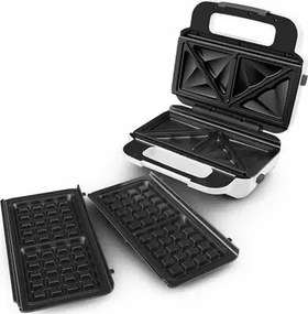 Tefal Snack XL SW7011 bílá/černá / Toustovač / 850 W / 2v1 / nepřilnav