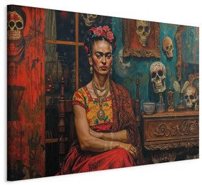 Frida Kahlo - Composition With the Painter Sitting in a Room With Skulls [Large Format]