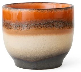 HK living Hrnek Coffee Cup Robusta 70's – 200 ml, oranžová barva, keramika