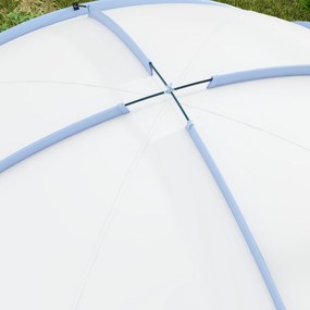 Přístřešek pro akce 3,5 x 3,5 m Pavilon s hákovými dveřmi Vodoodpudivý zahradní pavilon odolný proti zimě Světle modrý