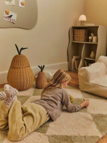 Ferm Living Proutěný koš s víkem Pear, přírodní barva, proutí