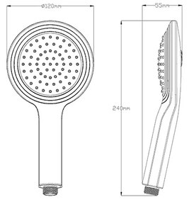 Digi ruční sprcha s LED osvětlením a displayem DX7063 Eisl Sanitär