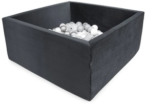 Ajababy Bazének Velvet tmavě šedý + 200 míčků