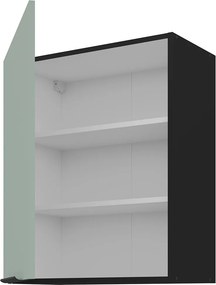 ARIA sc | horní skříňka 60 G-72 1F policová | 60 cm | ANTI FINGERPRINT povrch | černá/aquamarine