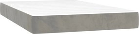 vidaXL Box spring postel s matrací 120 x 200 cm samet [3138073] Barva: světle šedá