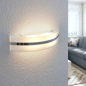 LED nástěnné světlo Zinka ze skla, 37,5 cm