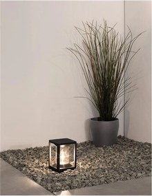 NV 9193102 Venkovní sloupkové svítidlo LOEVE antracitový hliník a čirý akryl E27 1x12W 220-240V IIP65 bez žárovky - NOVA LUCE