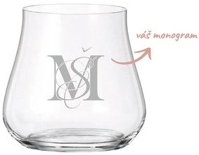 Dekorant Crystalite Bohemia sklenice na rum MONOGRAM