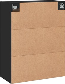 vidaXL Nástěnné skříňky 2 ks kompozitní dřevo [3197994] Barva: Černá
