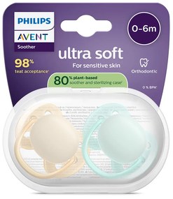 PHILIPS AVENT Šidítko Ultrasoft Premium neutral 0-6 m 2 ks Philips Avent