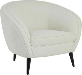 Krémové designové křeslo Almond bouclé - 91*71*77cm
