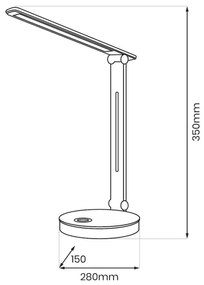LED RGBW Stolní lampa BRUNO LED/5W/5V 3000/4500/6000K bílá