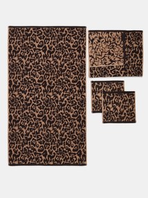Sinsay - Bavlněný ručník s leopardím vzorem - hnědá
