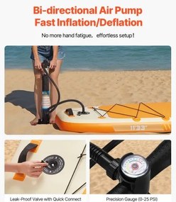 Nafukovací paddleboard, 3,35 m × 84 cm × 15 cm široký VEVOR