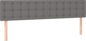 Box spring postel s matrací a LED tmavě šedá 160x200 cm textil 3133486