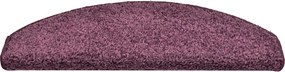 Schodové rohože 15 ks 65 x 21 x 4 cm tmavě fialové, půlkulaté, velké 322385