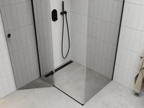 Mexen Roma sprchový kout 100x70cm, 6mm sklo, černý profil-čiré sklo, 854-100-070-70-00