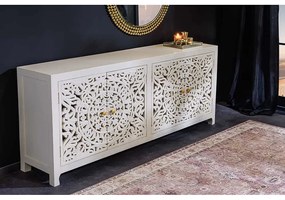 Massive home | Ručně vyráběný příborník MARRAKESCH 170cm bílé mangové dřevo