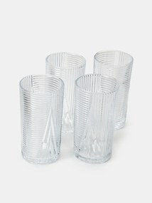 Sinsay - Rýhované sklenice 4 ks - clear