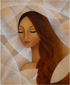 Veronika Švédová | Ukrytá Rám: Bílý, Velikost: 40 x 40 cm