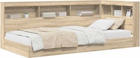 Knihovna postel s čelo Sonoma dub 75 x 190 cm Kompozitní dřevo 3335755