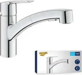 Grohe QuickFix Start - Dřezová baterie s výsuvnou sprškou chrom