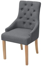 Jídelní židle 2 ks tmavě šedé textil,  243636
