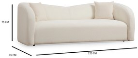 Hannah Home Třímístná pohovka ASOS bílá 560ARE1868