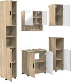Sada koupelnového nábytku 5 ks Sonoma dub 61 x 35 x 64 cm 3392985
