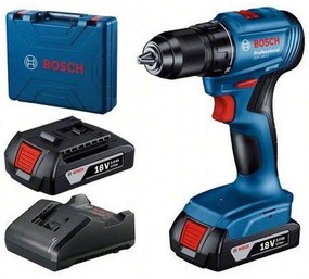 Bosch - 18V AKU vrtací šroubovák, 2x aku 2,0 Ah, nabíječka 06019K3000