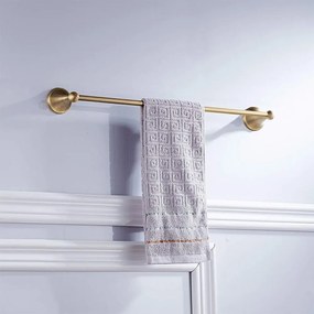 Rea Retro, koupelnový 1-ramenný věšák na ručník 60cm 332867B, mosazná, REA-06927