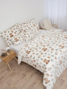 MK Lůžkoviny Mikroplyšové povlečení Exclusive - Lesní kamarádi 140 × 200 cm, 70 x 90 cm