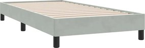 Postel Box Spring bez matrace Light Grey 80x210 cm Velvet 3315801