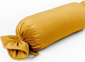 Biante Sametový polštář válec bonbon Velvet Premium SVP-037 Zlatavě oranžový 15x100 cm