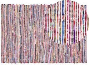 Různobarevný bavlněný koberec ve světlém odstínu 140x200 cm BARTIN Beliani
