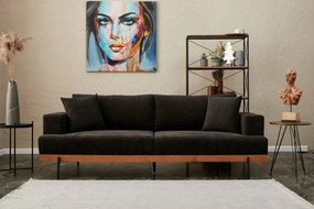Hanah Home Třímístná pohovka LIVA antracitová 227 cm 825BLC2819