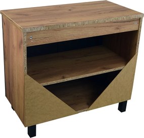 Comodo Koupelnová skříňka pod deskové umyvadlo ROSO GOB 80-HD - zlatý dub/černá