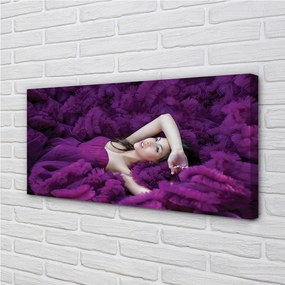 Obrazy na plátně Žena purple 100x50 cm