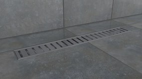 L-DRAINWELL 100 Chrom Odtokový podlahový žlab, žebřík