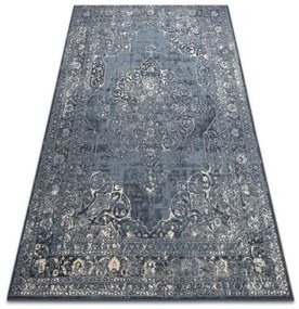 koberec Vlna NAIN Růžice vintage 7599/50911 tmavě modrá / béžový velikost 160x230 cm | krásné koberce cz