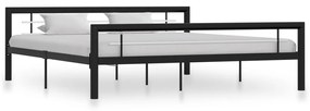 Rám postele černobílý kov 180 x 200 cm,  284555 HangarStore.cz