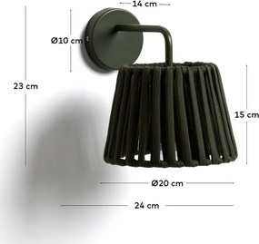 LED nástěnné solární venkovní svítidlo (výška 23 cm) Aldet – Kave Home