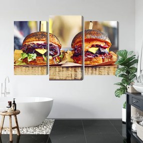 Vícedílný obraz Veganské Hamburgery Nedostatek Nedostatek Plátno Canvas 120x80