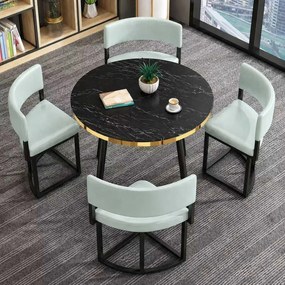 LuxuryForm DESIGN Jídelní set MONTE 4+1 - mint / černý