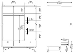 Tvilum Skříň Rain jackson hickory