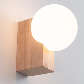 Sollux Lighting Nástěnné svítidlo BULBO přírodní dřevo
