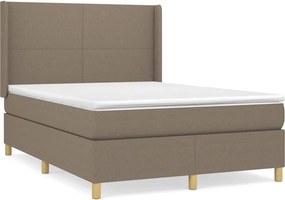 Box spring postel s matrací taupe 140x200 cm textil 3131837