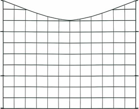 Zahradní plot s obloukem dolů 77,5 x 64 cm zelený 146104