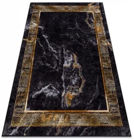Dywany Luszczow Dětský kusový koberec MIRO 51278.809 pratelný  Mramor, řecký protiskluz, černý / zlatý Rozměr koberce: 160 x 220 cm