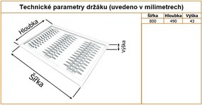 In-Design Držák talířů - šedá metalíza